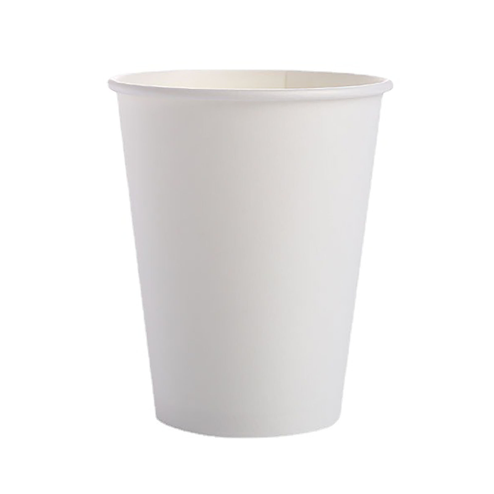 50PCS Paper Cups Rolled Edges Heat Resistant Leak Proof Environmentally Friendly for Home Office Classroom White