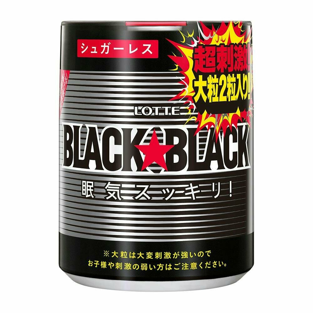 Жевательная резинка LOTTE Black Black бодрящая свежесть,133 гр банка