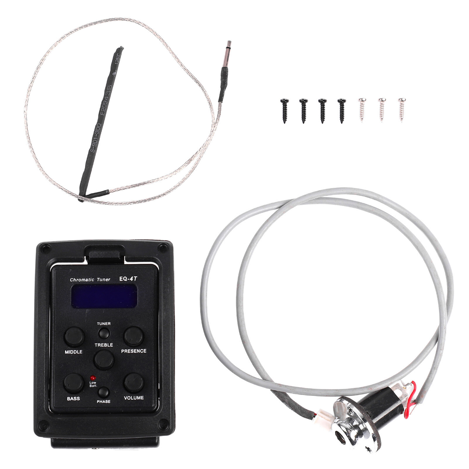 4-полосный эквалайзер, тюнер с цветным корпусом, портативная гитарная эффект-педаль в пластиковом корпусе для выступлений.