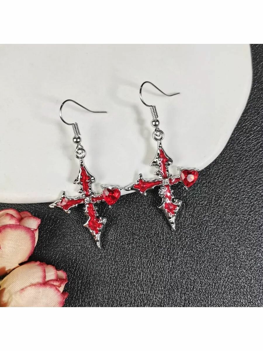 Серьги, искусственный камень