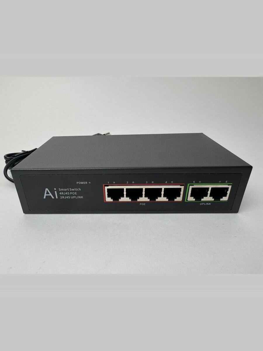 Мини-коммутатор POE G0420G-J на 4 порта (4+2) - 4*10/100/1000 Мбит/с