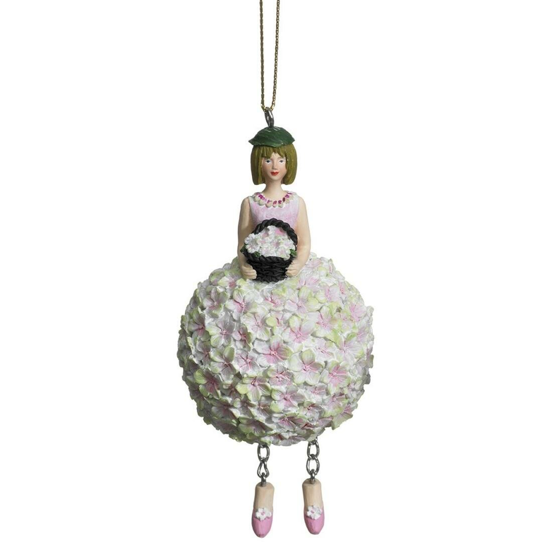 Фигурка декоративная, Blumenmadchen "Гортензия" #850135-408 Fiebiger Floristik 11 см