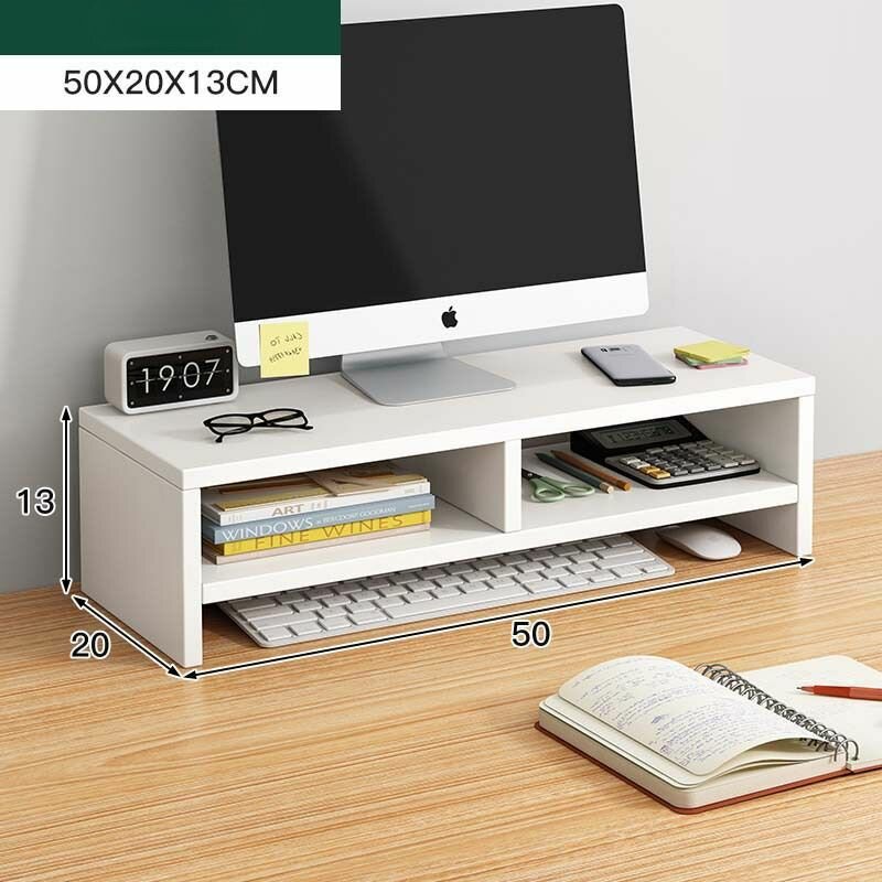 Стойка настольная, белая, двухслойная, деревянная, 50x20x13 см