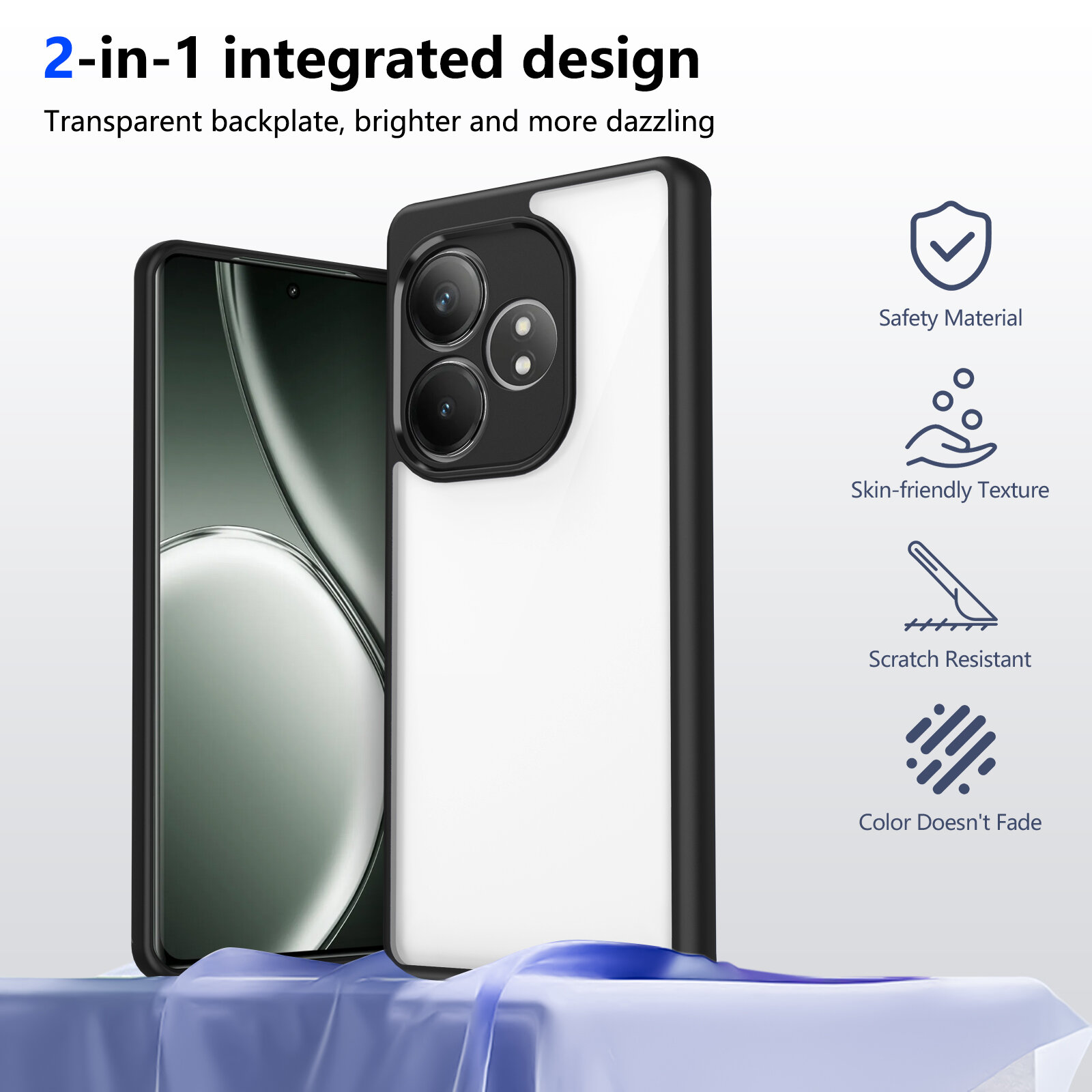 Чехол для Realme GT Neo 6 / Рилми Джи Ти Нео 6 / Реалми ГТ Нео 6, глянцевая поверхность, пластик, защита камеры, ударопрочный, realme, Realme GT Neo 6, чехол-кардиомонитор, black