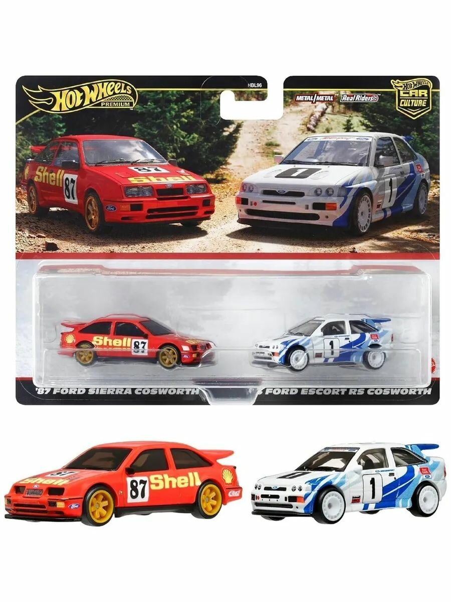 Машинка Hot Wheels '93 Ford Escort RS Cosworth/'87 Ford Sierra Cosworth HRR73