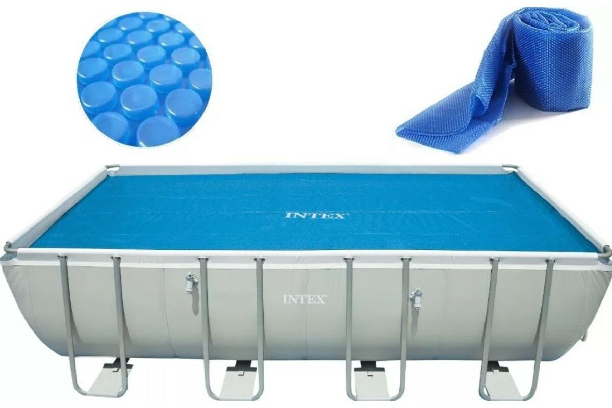Обогревающее покрывало Intex Solar Cover для бассейнов 975х488см