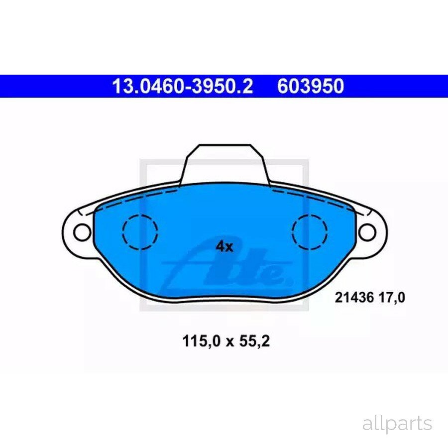 ATE 13-0460-3950-2 Колодки торм. передн.