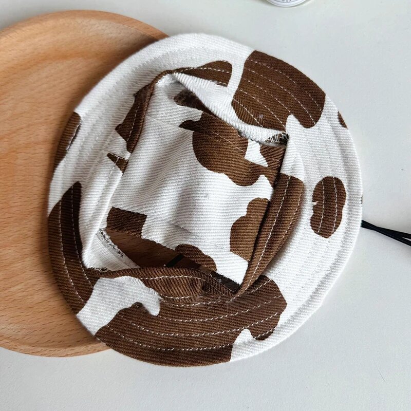 Ковбойская шляпа для собак Мик Кэт brown white cow