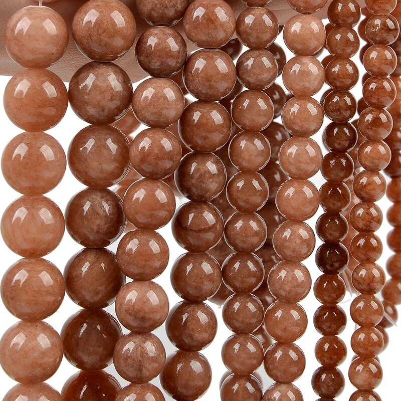 Бусины Verkadebeads амазоны желтый топаз нефрит халцедон Коричневый, 6mm about 61 pcs, Coffe