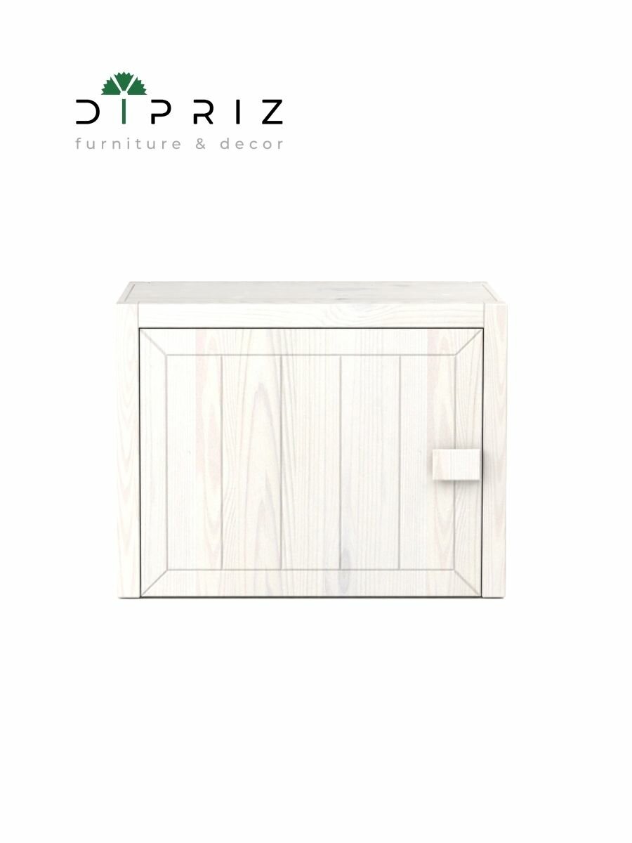 Антресоль 66х45х50, Карлос, на шкаф, 2 двери, массив сосны, белый, Dipriz