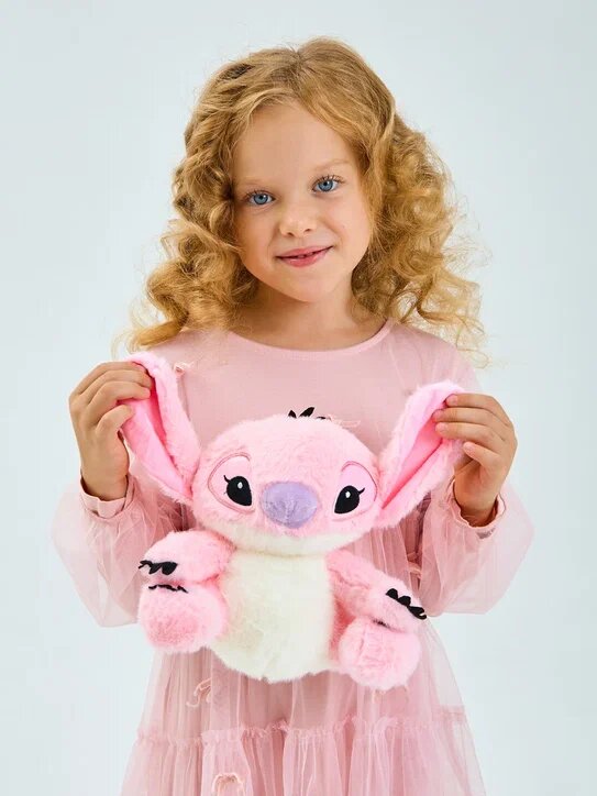 Мягкая игрушка Стич плюшевый 25см розовый