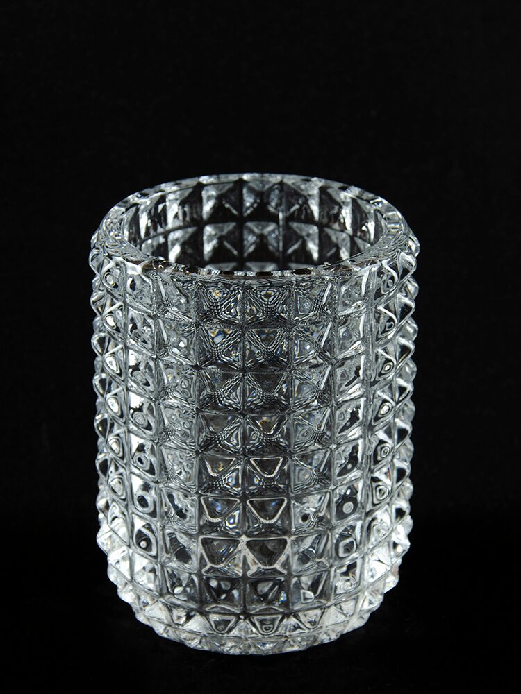 Стакан для зубных щеток и пасты стеклянный, рифленый, 250 мл