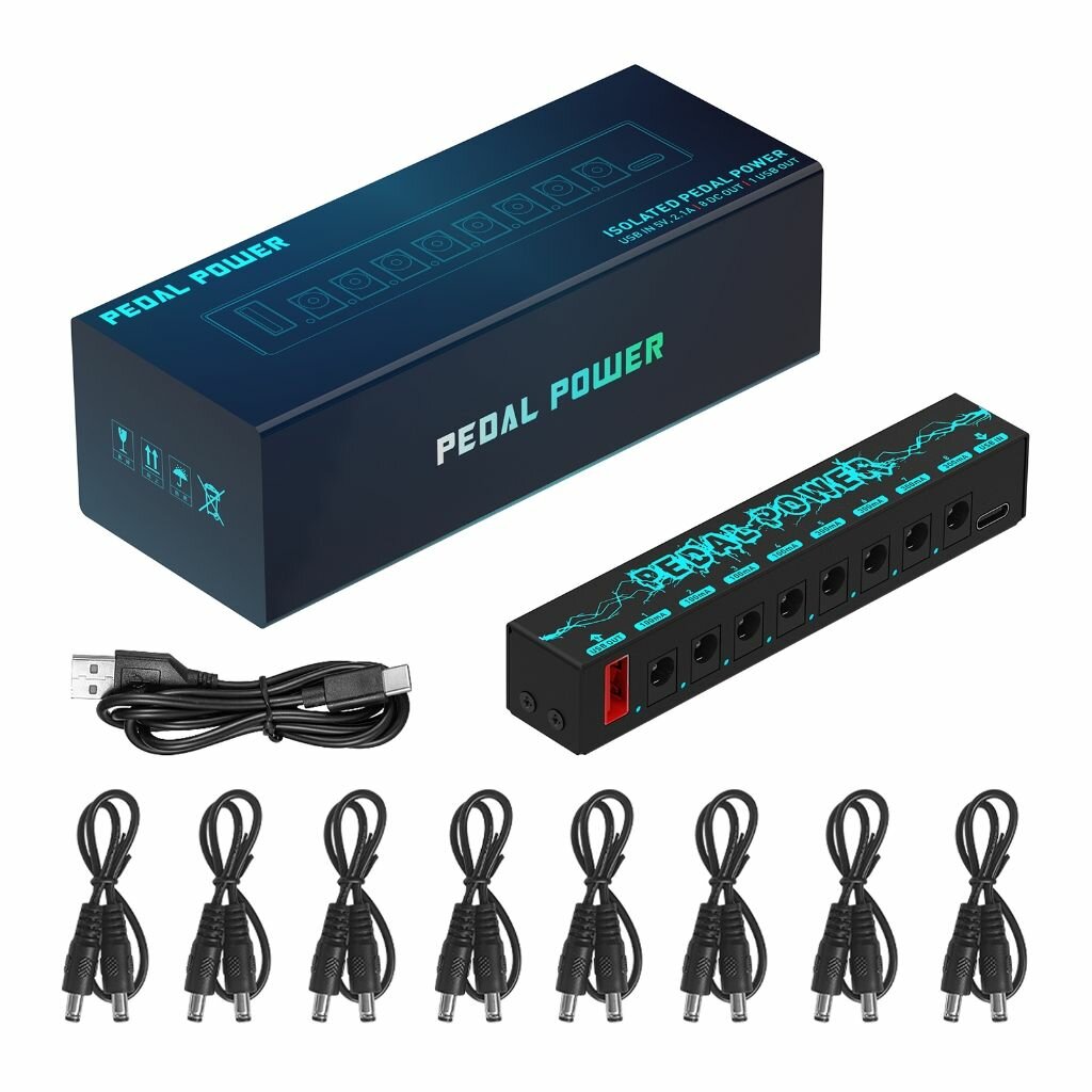 Блок питания для гитарных педалей 8 выходов