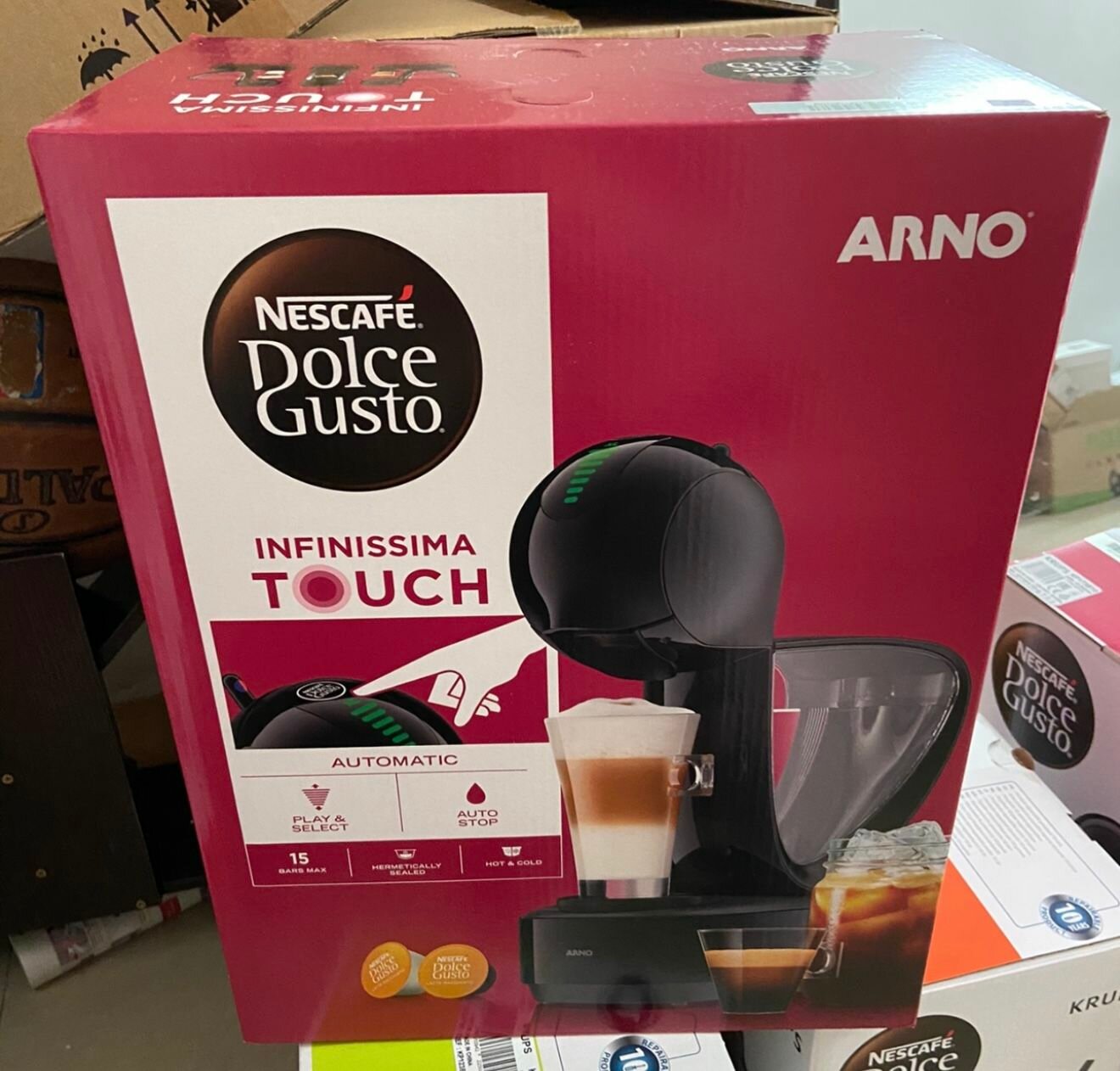 Капсульная кофемашина Krups Dolce Gusto Infinissima 15 бар, красный