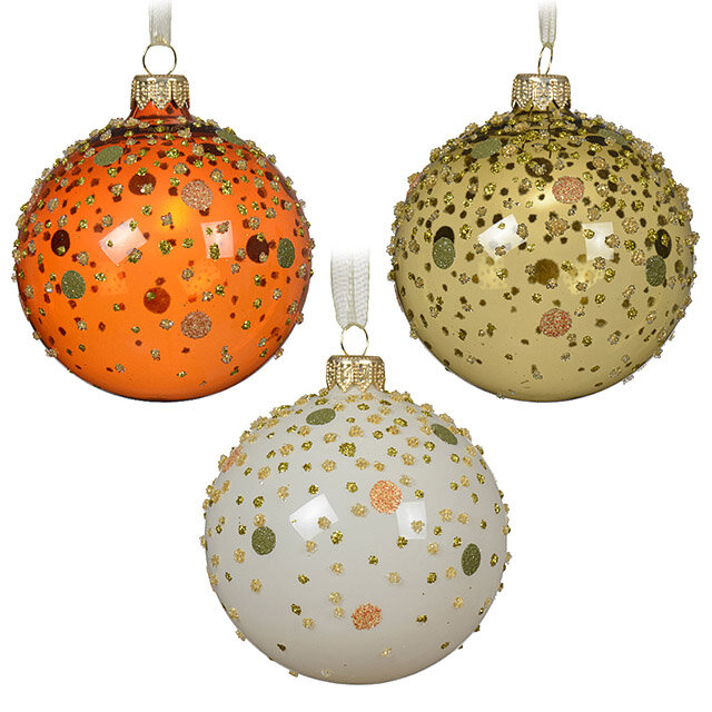 Набор стеклянных шаров Kapena - Солнечное Настроение 8 см, 6 шт, Kaemingk, 053370-набор