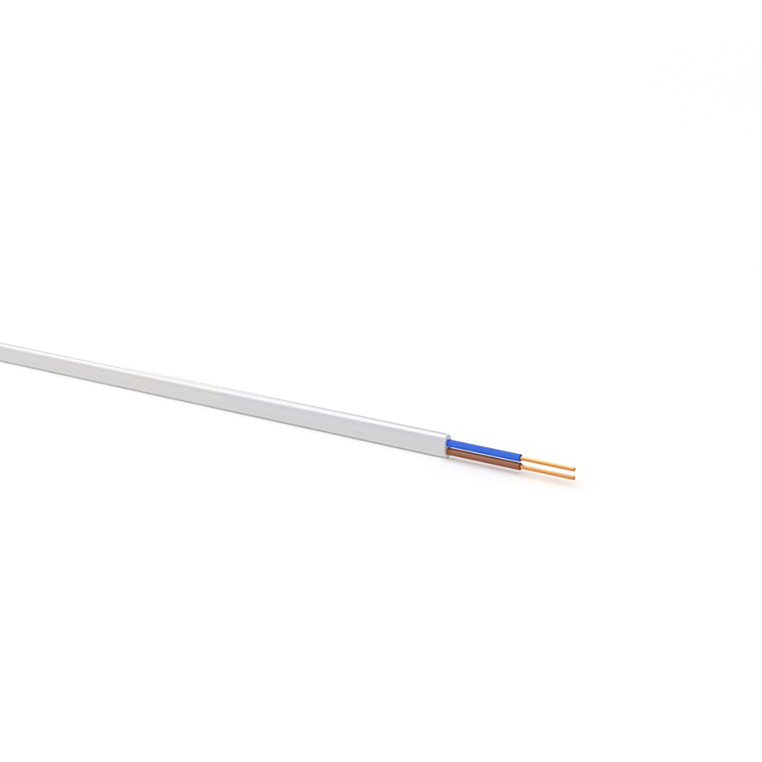 Электрический провод 2х0,5 (ГОСТ) белый 1м