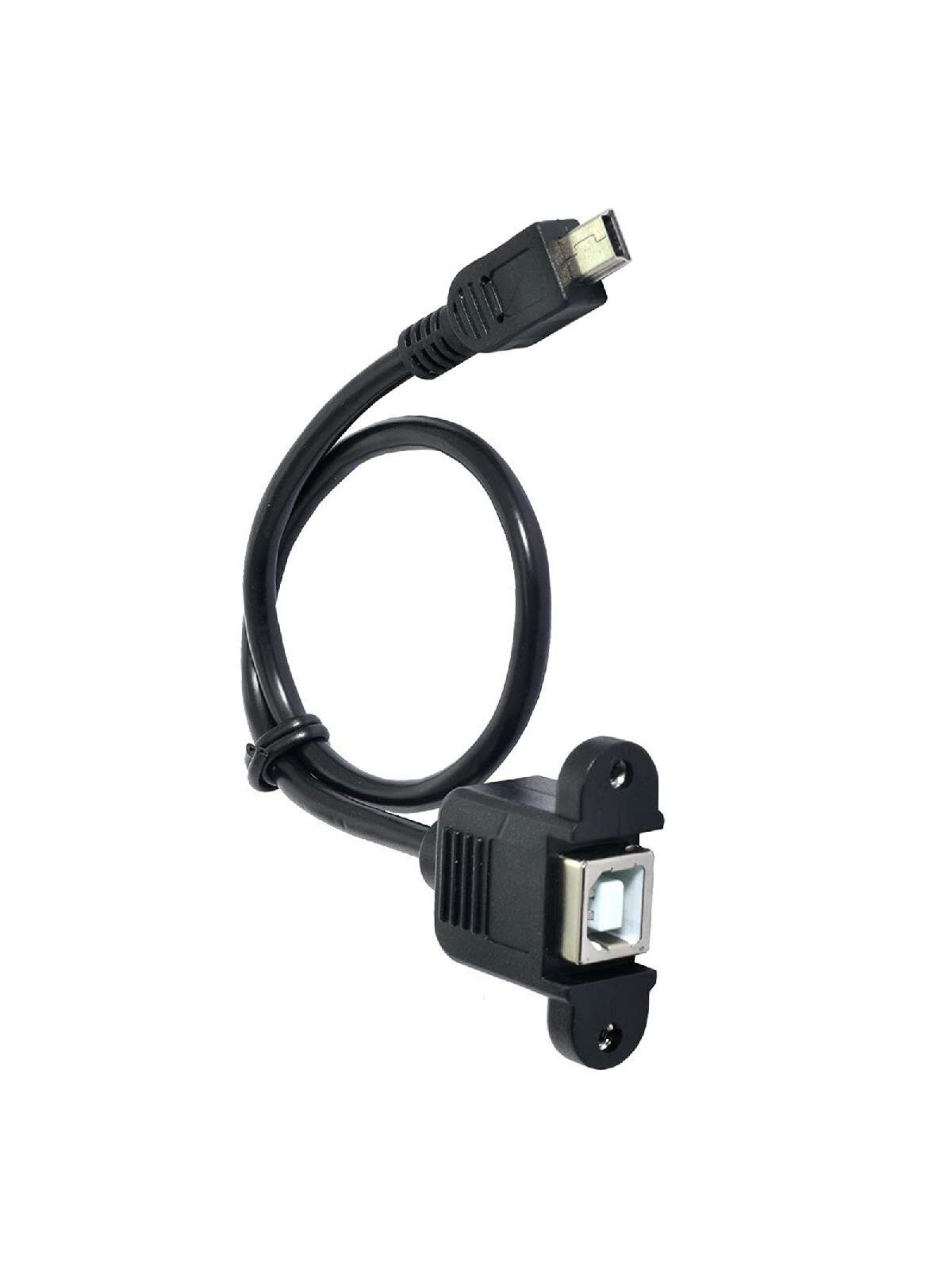 Mini USB to USB B Printer Cable USB Printer Cable Mini USB 5Pin Male to USB B Female Cable with Screws for Printers