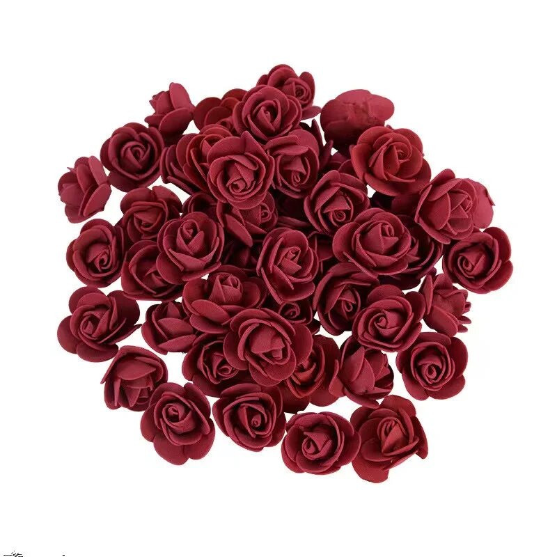 Искусственные розы FUJIN 3,5 см Бордовый, 200PCS, F12
