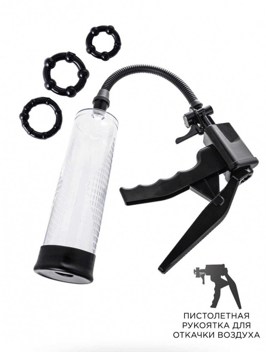 Вакуумная помпа ToysSexShop SEXUS MENS TRAINING MADS, прозрачная, ABS пластик, силикон