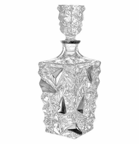 Штоф "GLACIER", декор "Платина",900 мл, хрусталь, Bohemia Jihlava/ ИПХ064