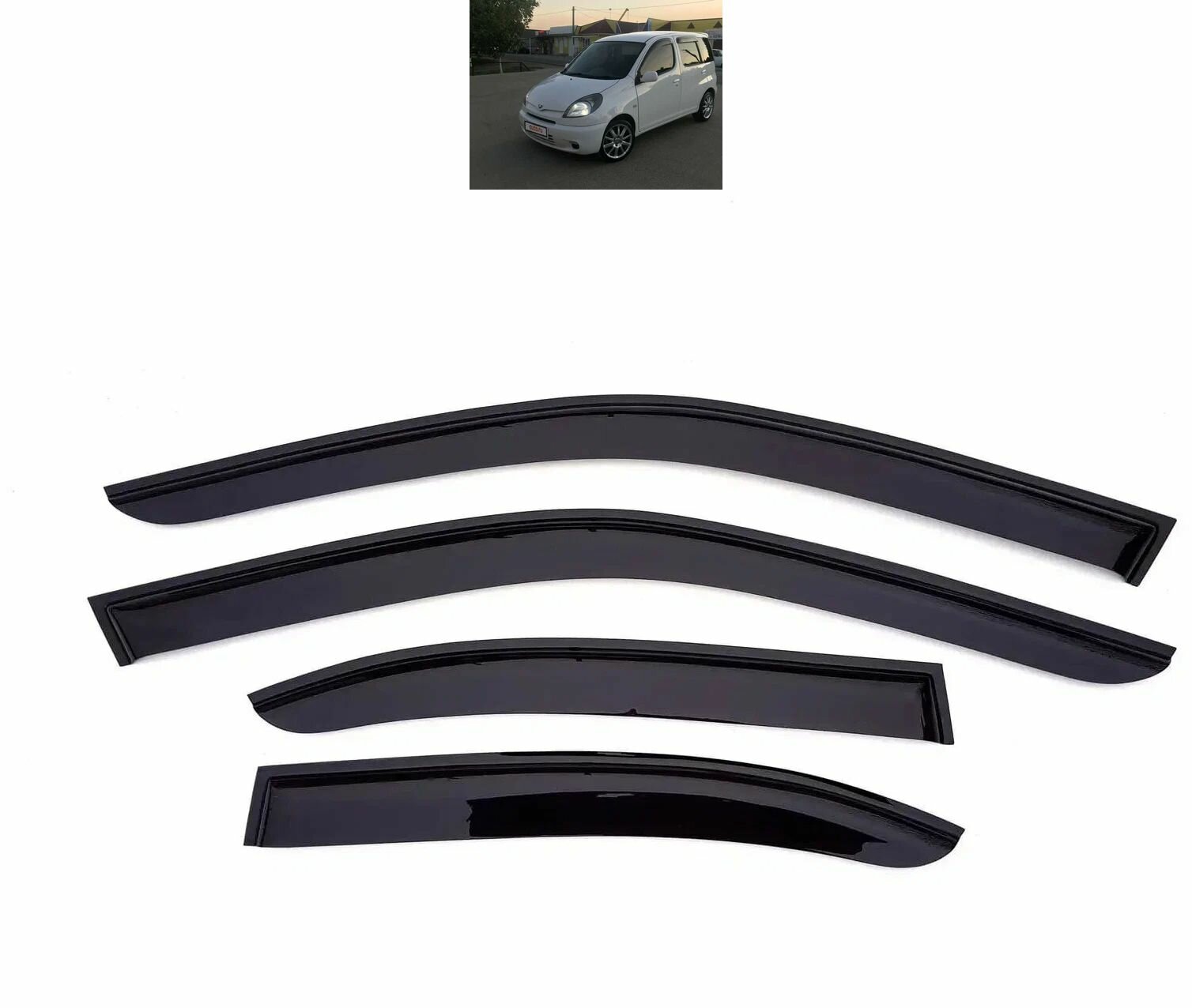 Дефлекторы боковых окон TOYOTA FunCargo Тойота Функарго (1999-2005)