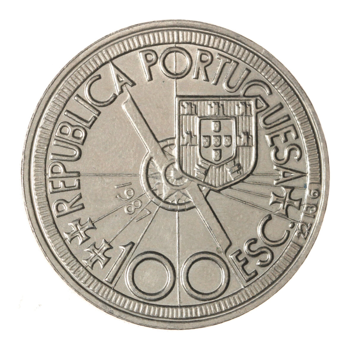 Португалия монета 100 эскудо, 1987 Золотой век открытий - Диогу Кан