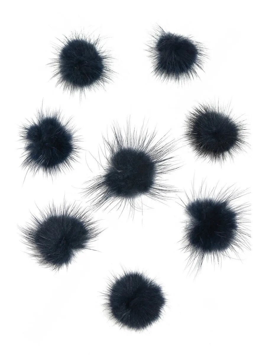 Помпоны меховые 3см натуральные (10шт)