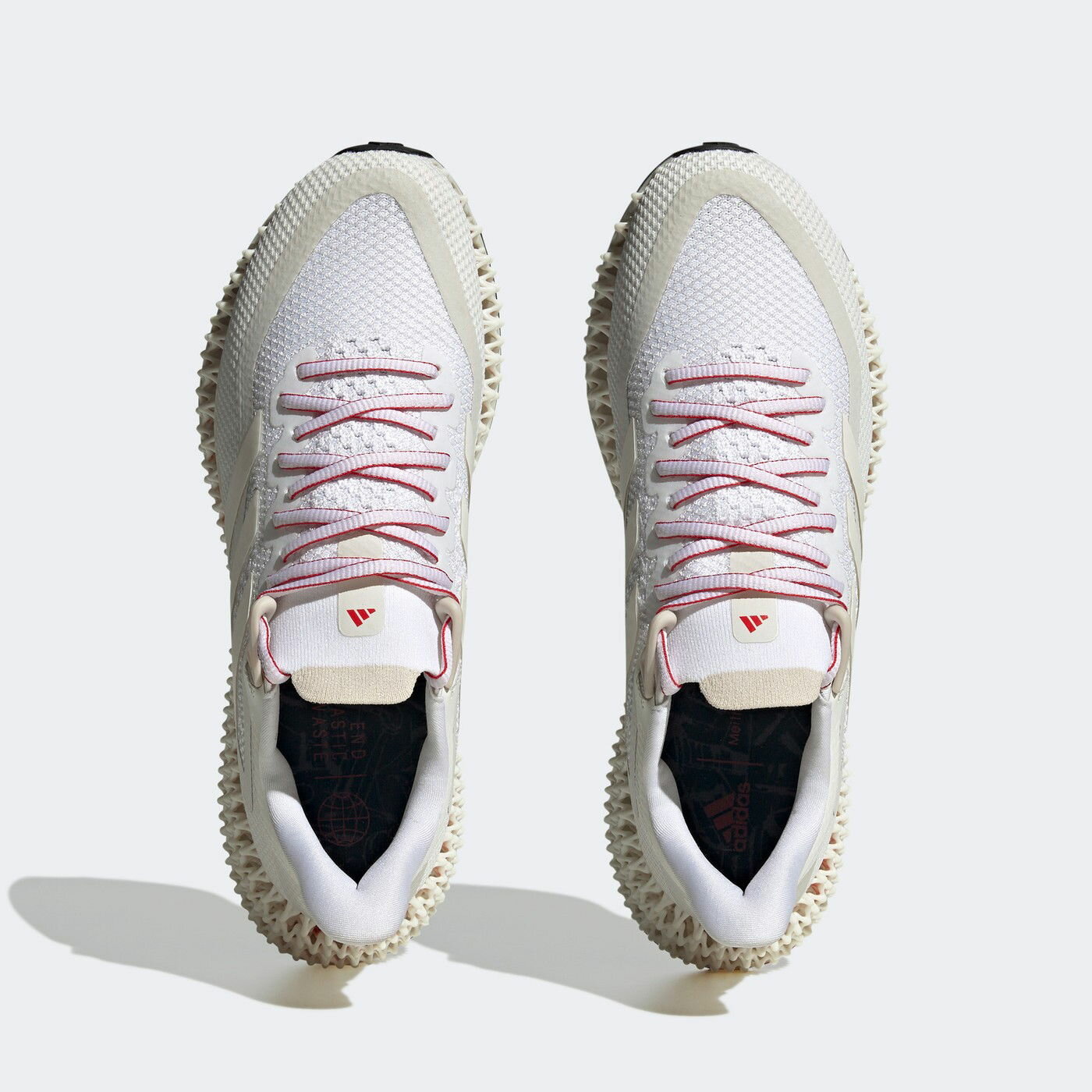 Кроссовки adidas 4DFWD 2, размер 44 EU, белый/бежевый/красный — фото 1