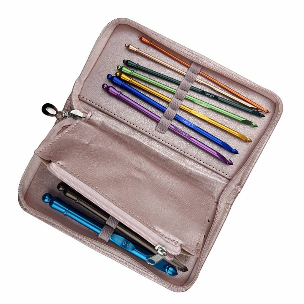 Набор из 12 крючков для вязания крючком, эргономичные иглы 3,0 10,0 мм с чехлом рукоделия