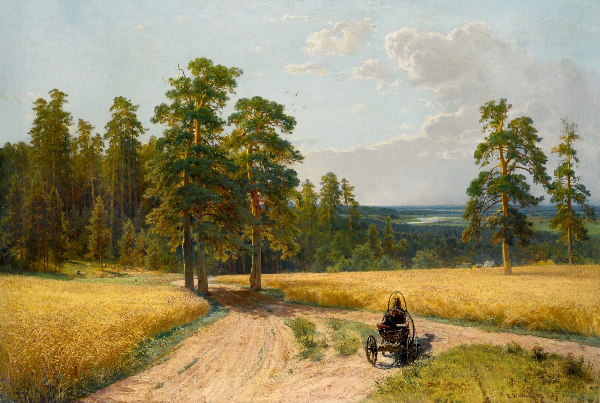 Картина Ивана Шишкина На краю соснового леса 1898 80х54 см