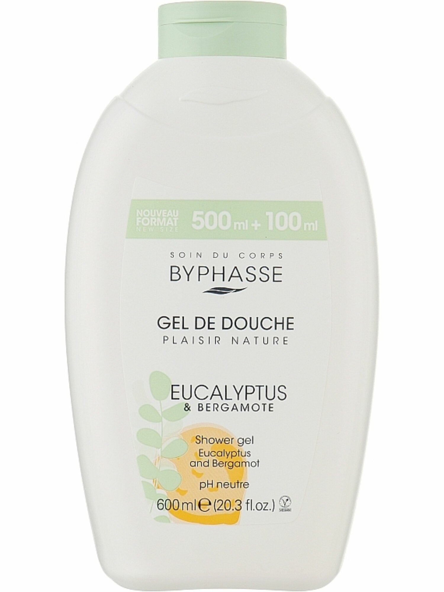 BYPHASSE Гель для душа Bergamot & Eucalyptus (600 мл)