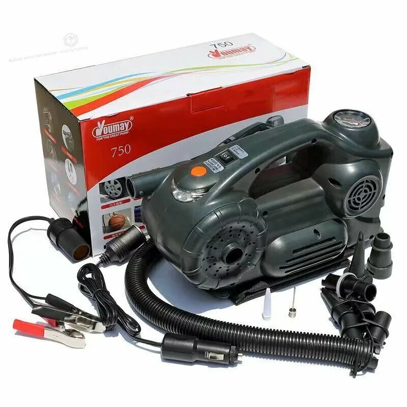 Электрический высокого давления (полного цикла) HT750 Насос для лодки пвх, sup-досок, матрасов, батутов Visiting Yufeng
