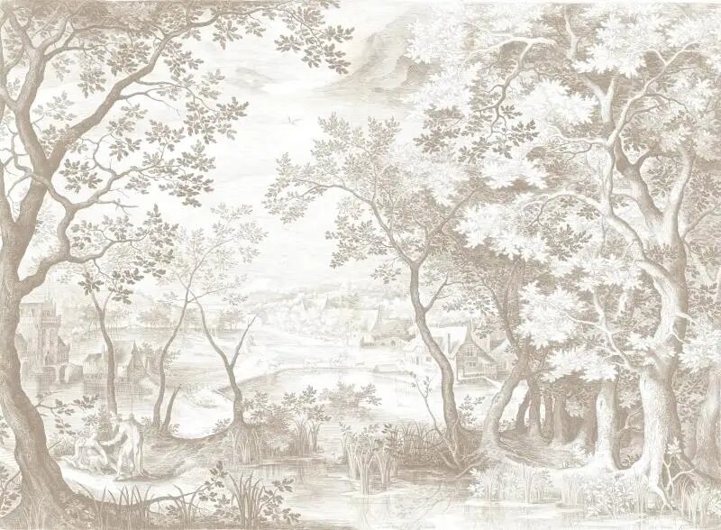 Текстильные обои Beibehang Европейские лесные пейзажи 105109173-1, matte canvas