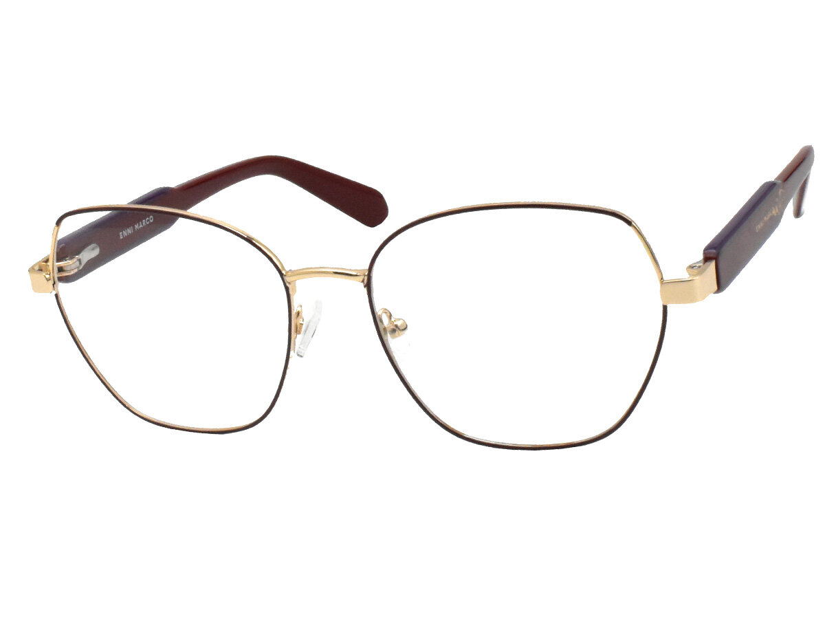 Оправа для очков Enni Marco IV 12-032 C38 пол Женский форма оправы Геометрическая цвет оправы Красный-Бордовый, Золотой