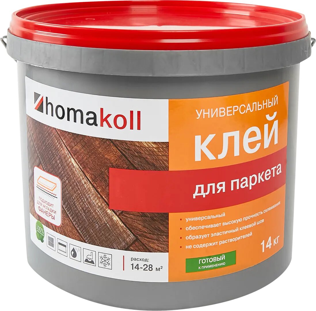 Клей водно-дисперсионный для паркета Хомакол (Homakoll) 14 кг