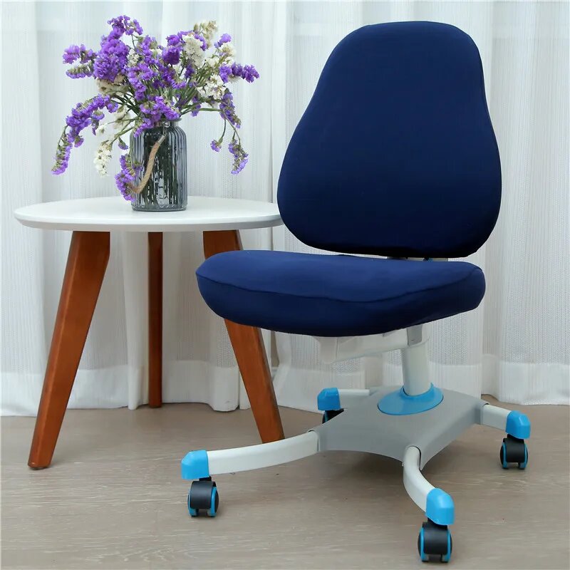 Детские эластичные чехлы для стульев из полиэстера и спандекса, Free Size, Синий