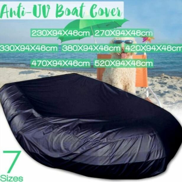 Чехол для надувной лодки — водонепроницаемый, пылезащитный + UV защита | Для каяков, ПВХ лодок, рыбалки | Усиленные крепления