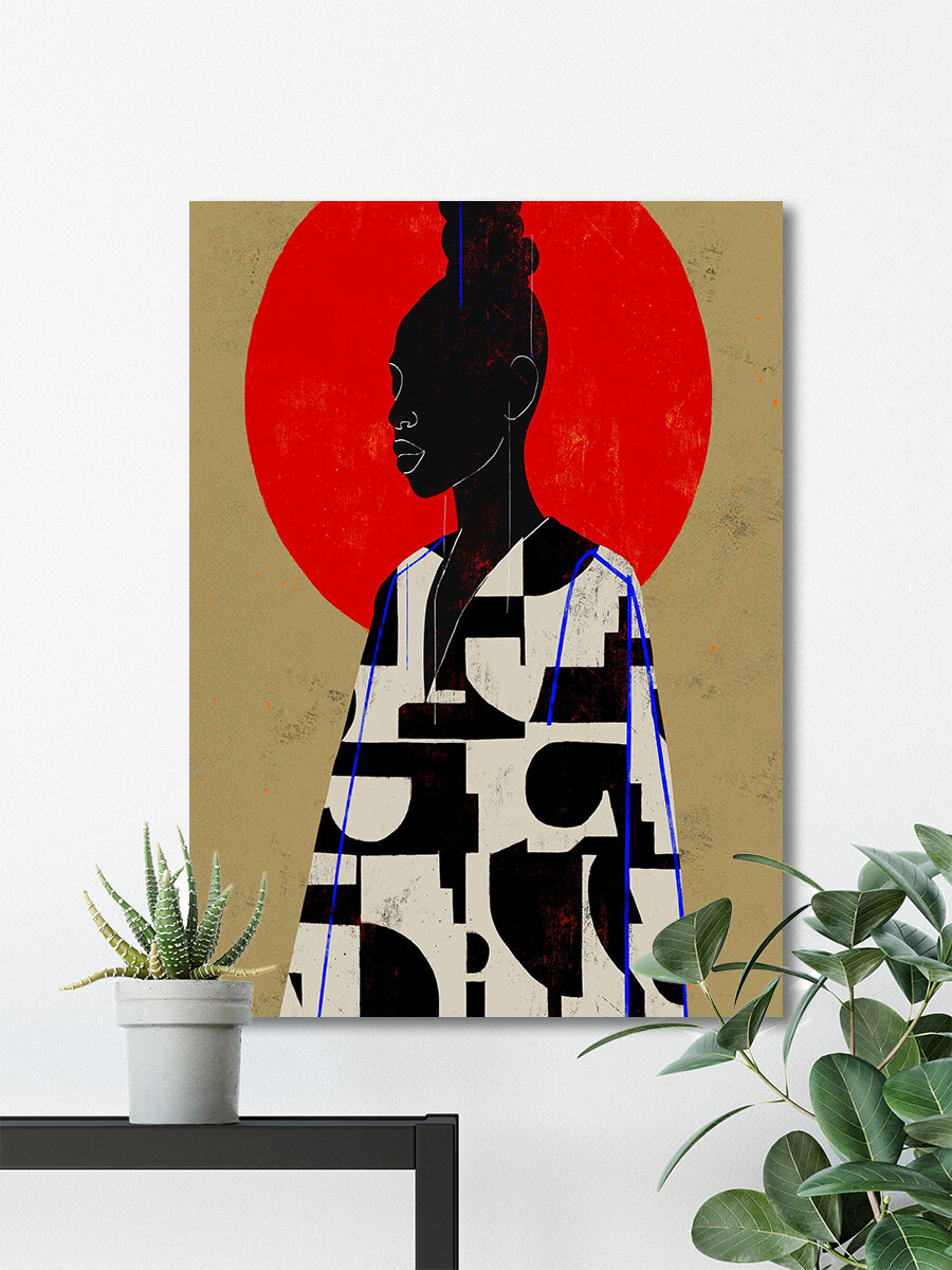 Картина девушка / абстрактная, стильная картина / в интерьер, 20х30 см.