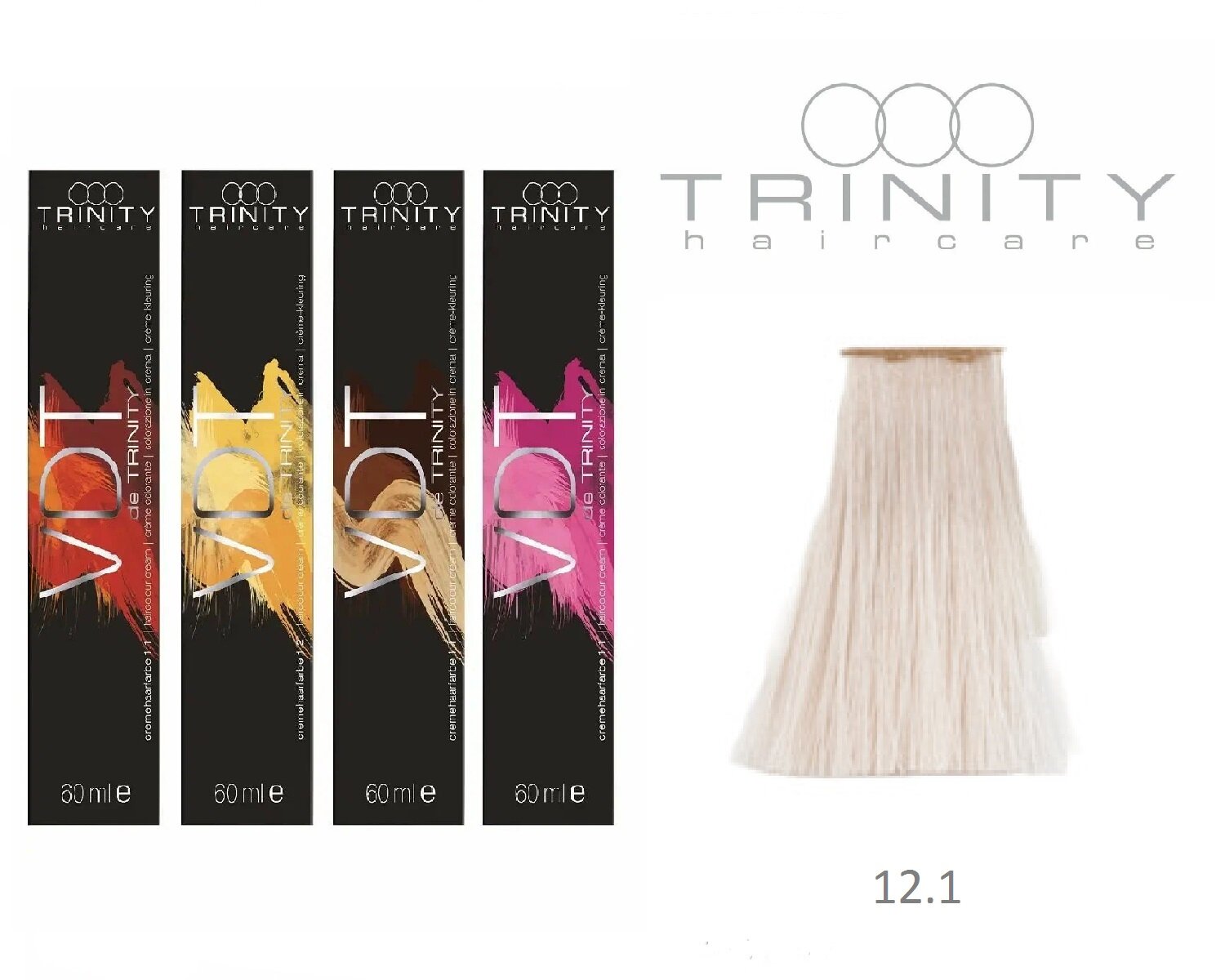 TRINITY VDT тринити ВОГ ДЕ тринити стойкая крем краска 12.1 Ультра светлый блонд пепельный 60 МЛ