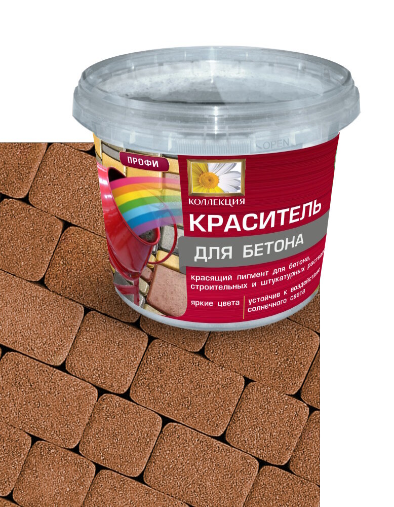 Краситель коллекция для бетона, охра - 0,4 кг.