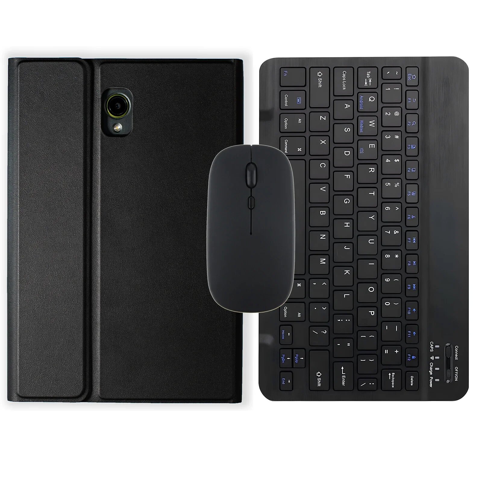 Кожаный чехол с клавиатурой и мышью для Samsung Galaxy Tab Active 2/3/5 Russian, Normal -Mouse