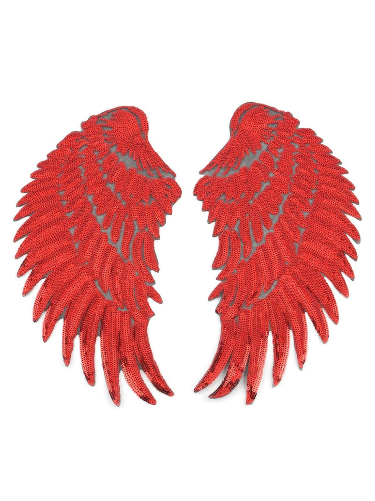 Пришитые аппликации Флэш-костюм, украшенный блестками, нашивки с крыльями, аппликации для одежды