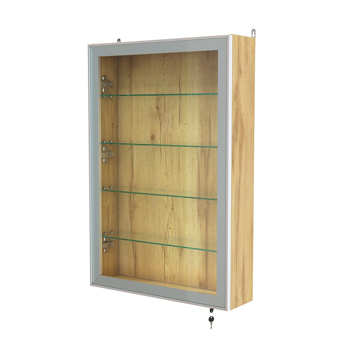 Витрина настенная №2-1А высокая серии Collecto, Дуб Золотистый. Производитель товара - компания ТОБ.