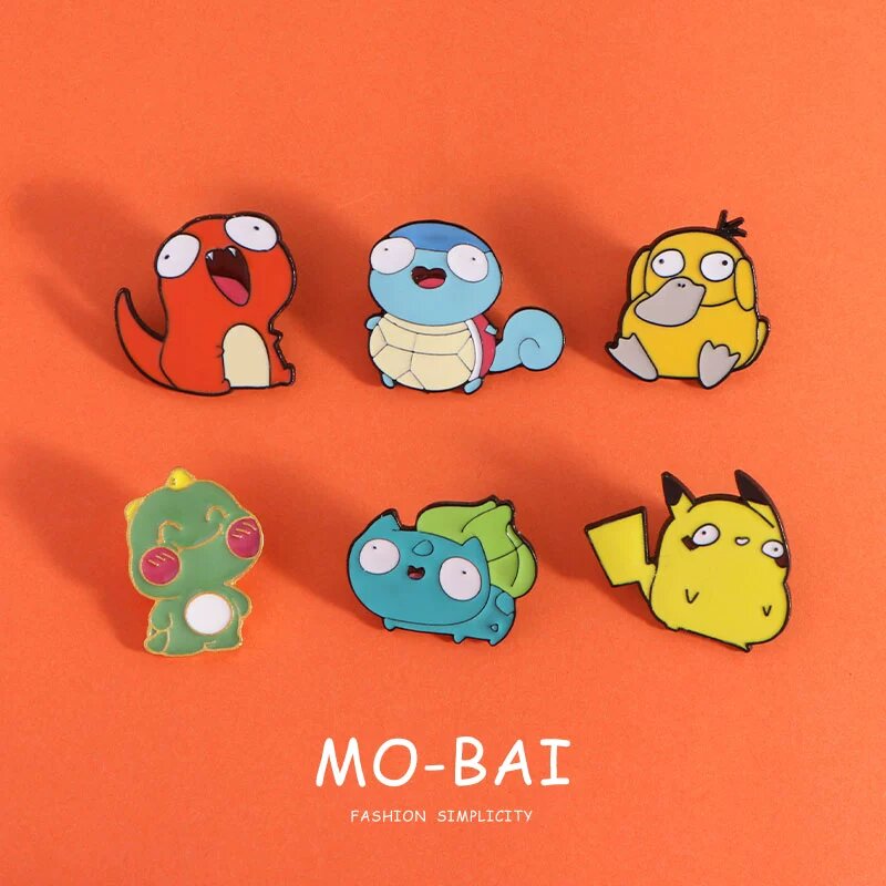 MINISO Брошь в виде покемона в японском мультяшном аниме "Панда Пикачу" милый значок, украшение для школьной сумки