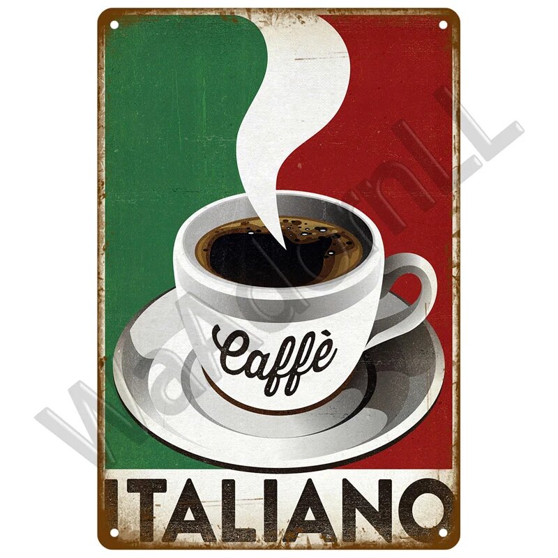 Металлические вывески Винтажные вывески для кафе Настенный декор Забавные плакаты Ретро таблички Картина Кофе-бар Знак Оловянные вывески Домашний декор стены Искусство