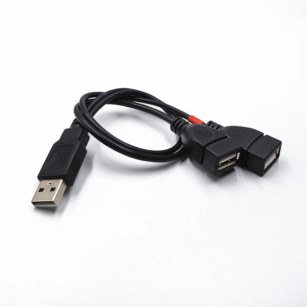 Универсальный разветвитель USB 2.0 «папа» на двойной разъем USB 2.0 «мама» 2-портовый USB-концентратор Кабель-адаптер для передачи данных Шнур для портативного компьютера