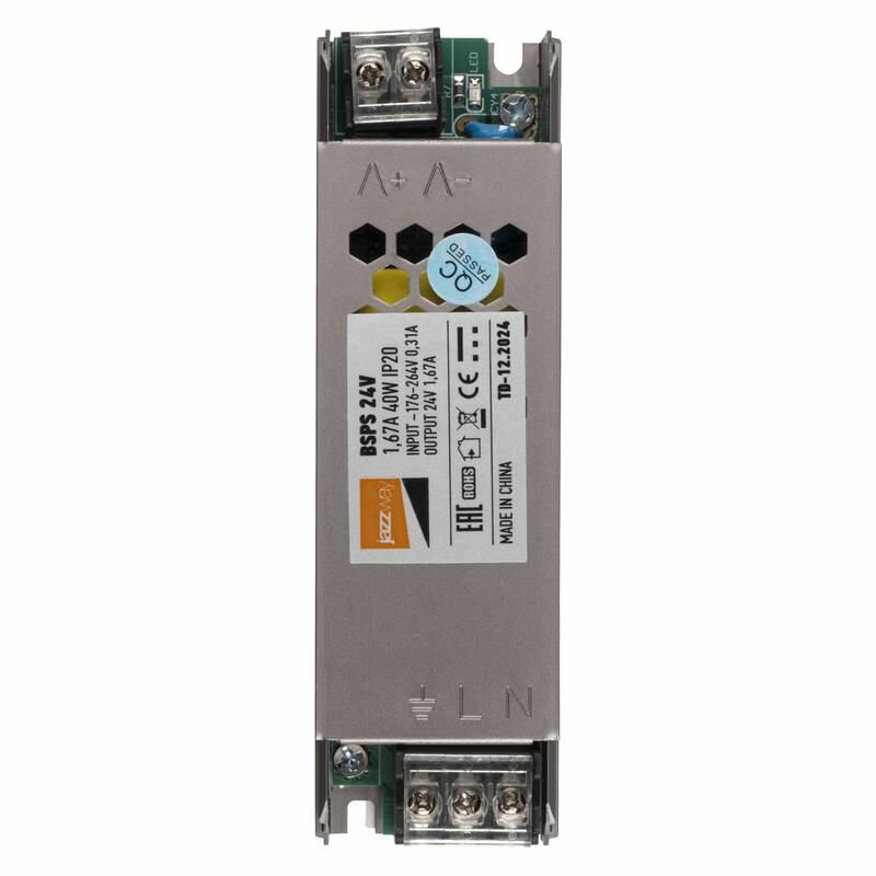 Блок питания для светодиодной ленты 40Вт 1.67А 24В IP20 BSPS метал. Pro JazzWay 5018471