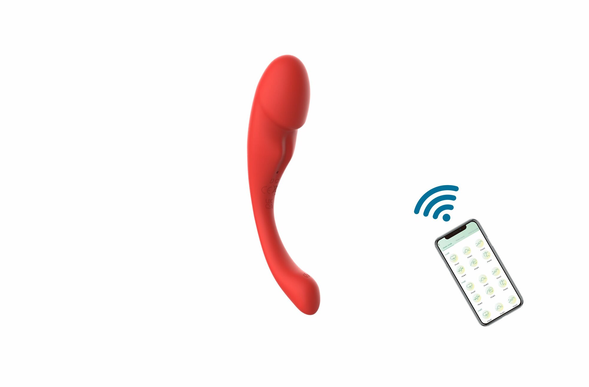 Бесшумный вибратор с жидким силиконом и управлением через приложение (без регистрации