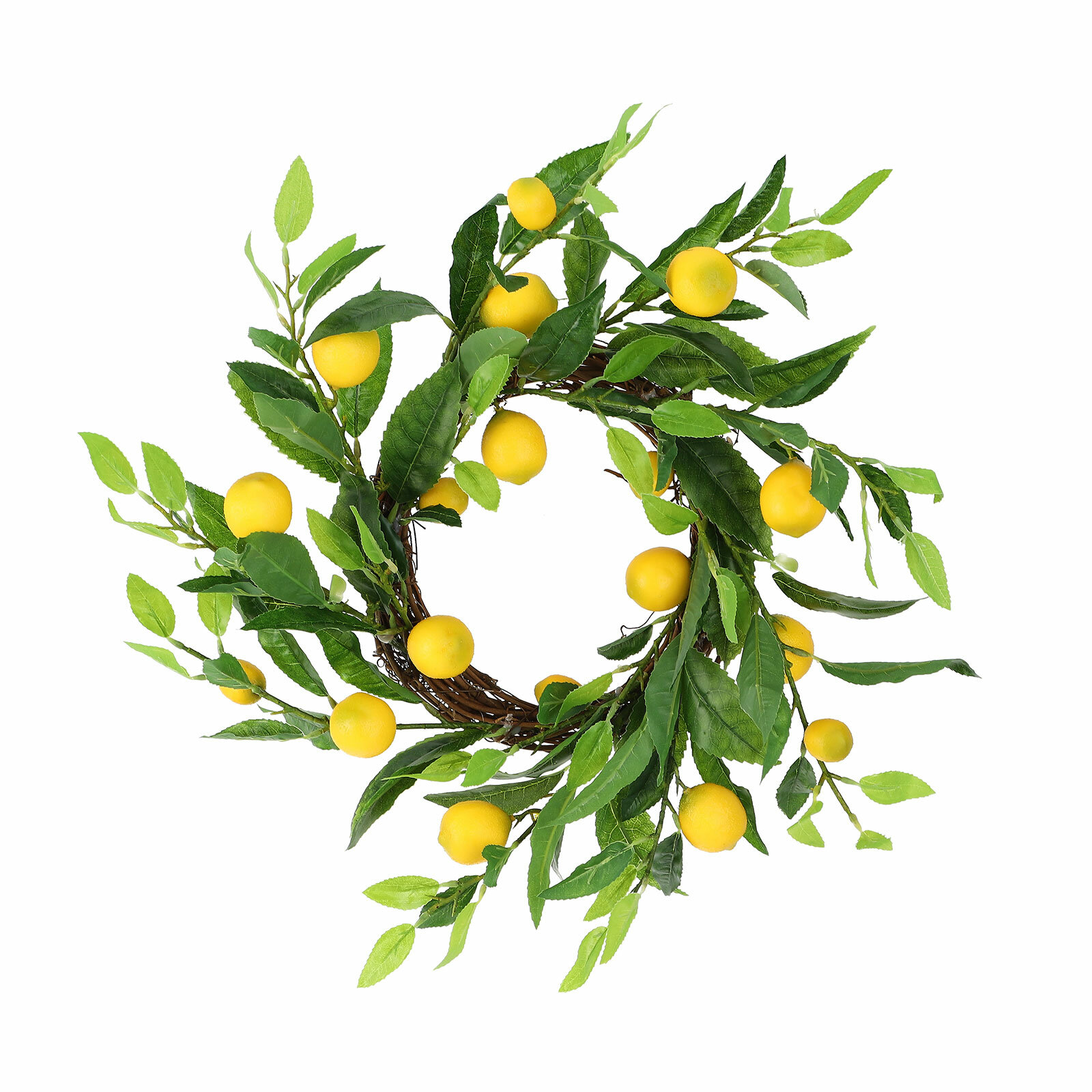 Ручная работа Весенний и летний лимонный венок Искусственный лимонный венок Поддельный венок Украшение для свадьбы