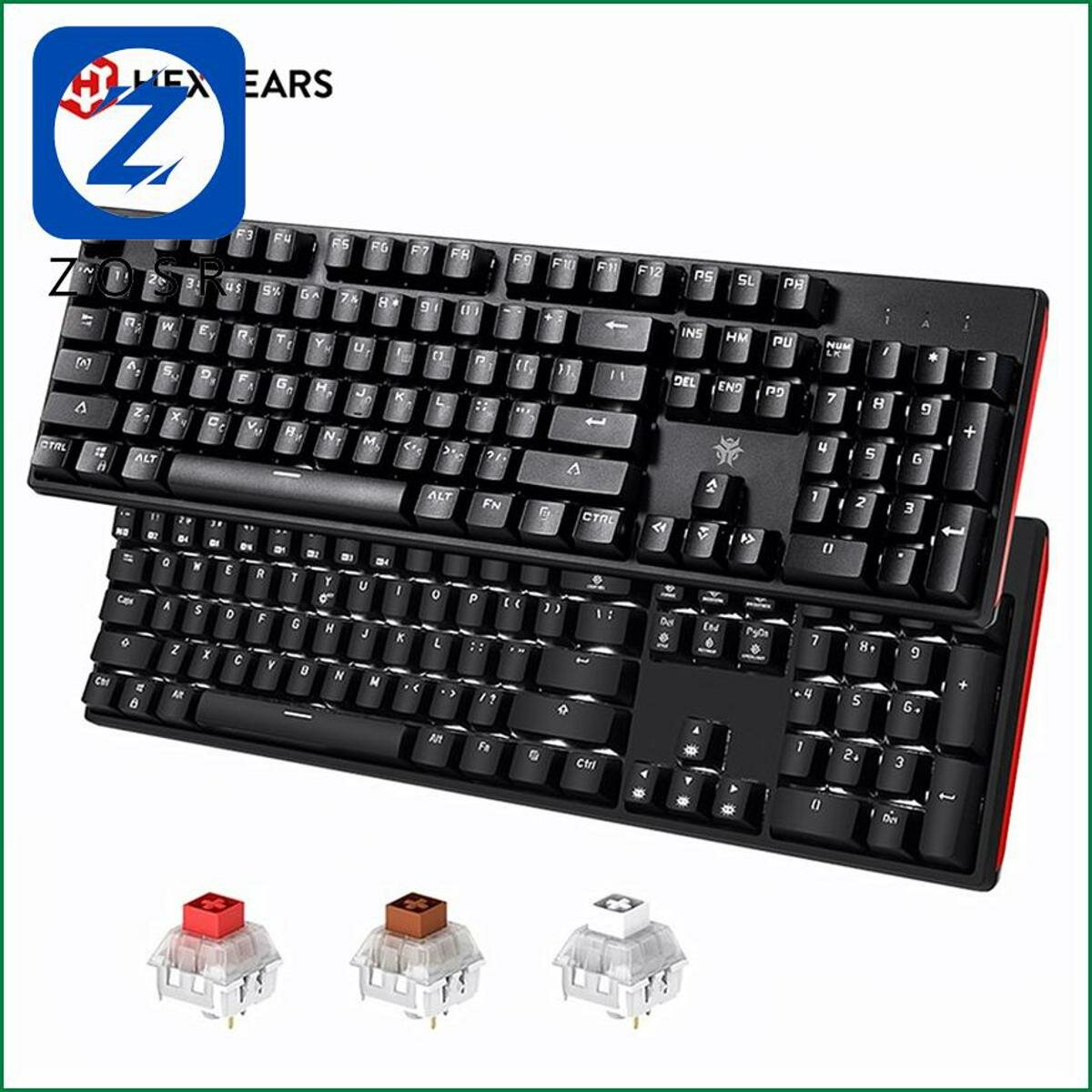 【ZOSR】HEXGEARS GK705 Механическая клавиатура с переключателем горячей замены, 104 клавиши, RU/US, водонепроницаемая пров